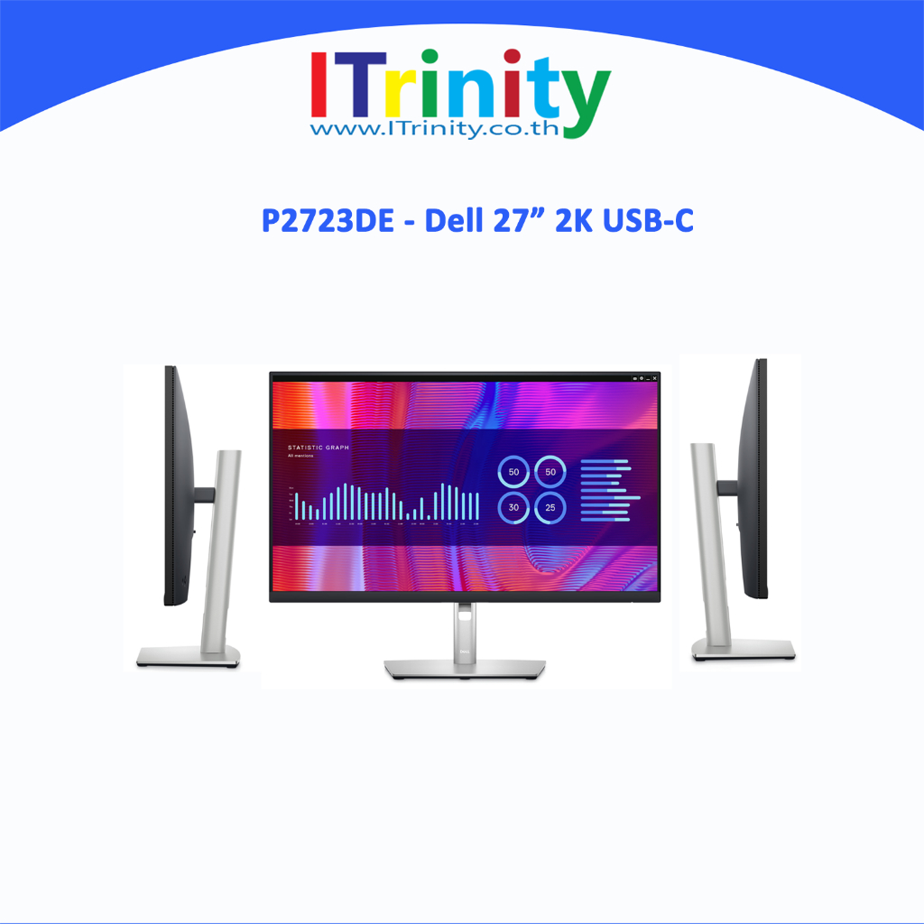 [ผ่อน 0%] Dell P2723DE 27 USB-C Hub Monitor เดลล์ จอ มอนิเตอร์ 27 นิ้ว ...