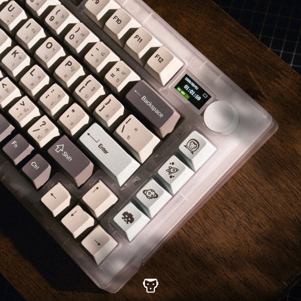 SARU คีย์บอร์ดเกมมิ่ง Napture 76 จอ LED Lunar Yellow/Galaxy Pink SW ...