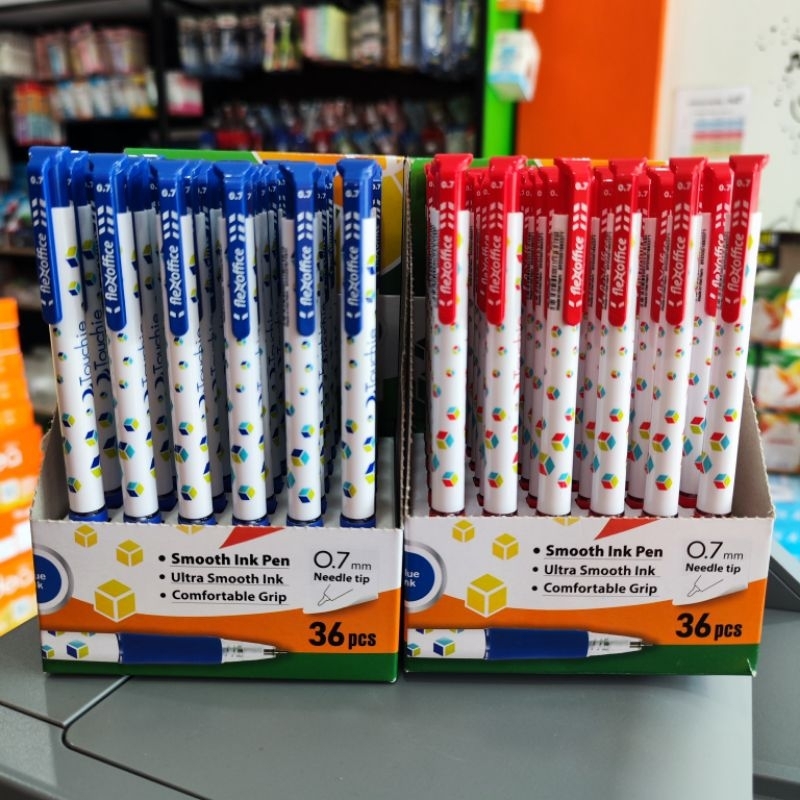 Flex Office ปากกา Touchie ลูกลื่นน้ำมัน ขนาด 0.7มม.กล่อง 36ด้าม ...