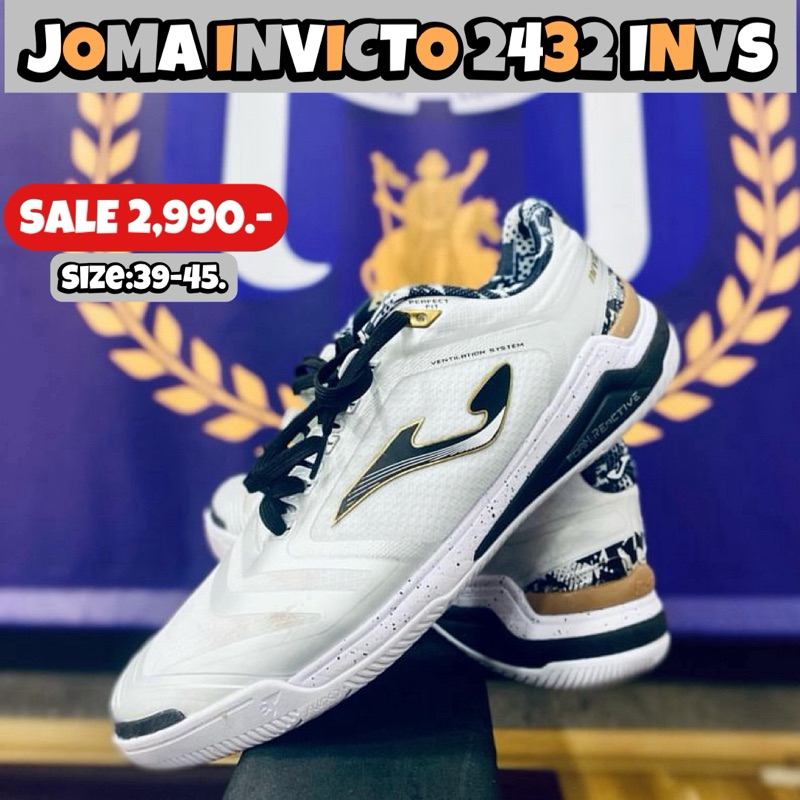 รองเท้าฟุตซอล JOMA รุ่น INVICTO 2432 (สินค้าลิขสิทธิ์แท้มือ1💯 ...