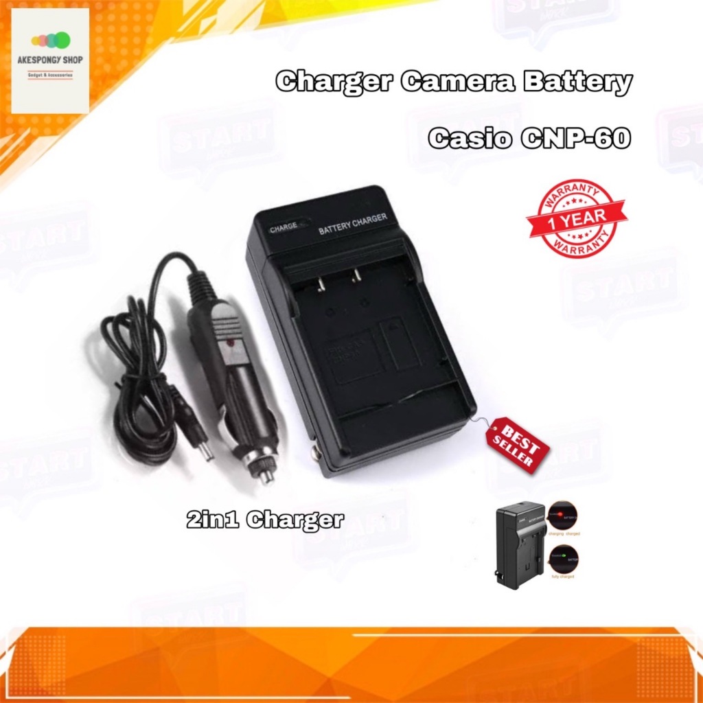 แท่นชาร์จแบตกล้อง Camera Battery Charger Casio CNP-60 /CNP60 (2in1 ...