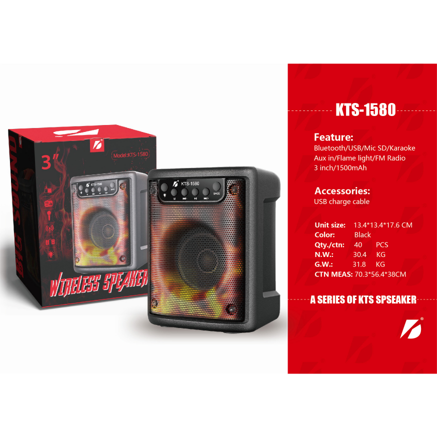 KTS-1580 3นิ้ว ลำโพงบลูทูธรุ่น KTS ดอกลำโพง | Shopee Thailand