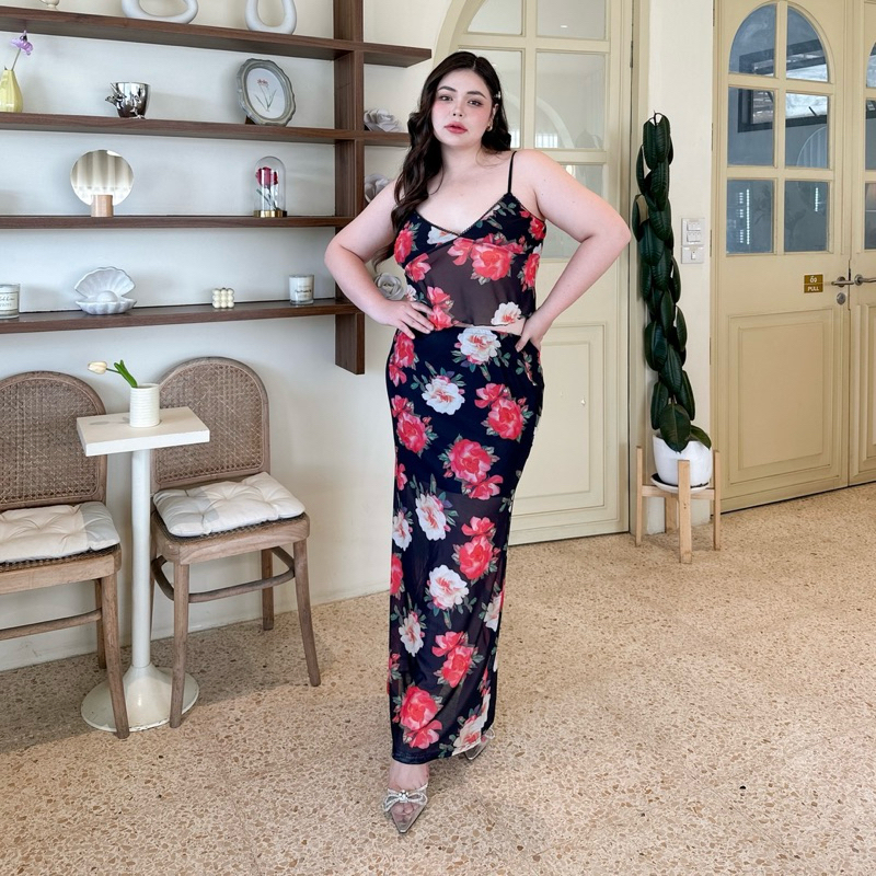 (MTNWHMG ลด 60.-) Lady M | Lady Nighty plussize ชุดเซทผ้าซีทรูสาวอวบ สวยเปรี้ยว ใส่เที่ยวกลางคืน ...