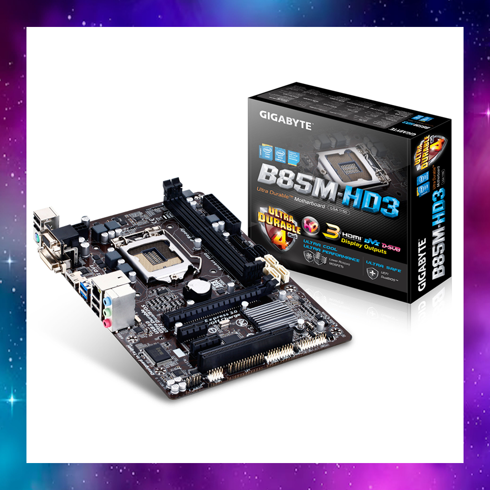 MAINBOARD (เมนบอร์ด) 1150 GIGABYTE GA-B85M-HD3 GEN4 ใช้งานปกติ ตำหนิขา ...