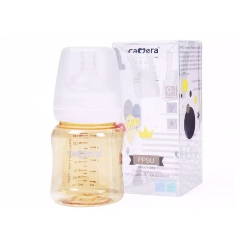 Camera ขวดนมสีชา PPSU ขนาด 5 oz พร้อมจุกนม เลียนแบบจุกนมมารดา ไซส์ SS ( ราคาต่อ1ขวด) | Shopee ...