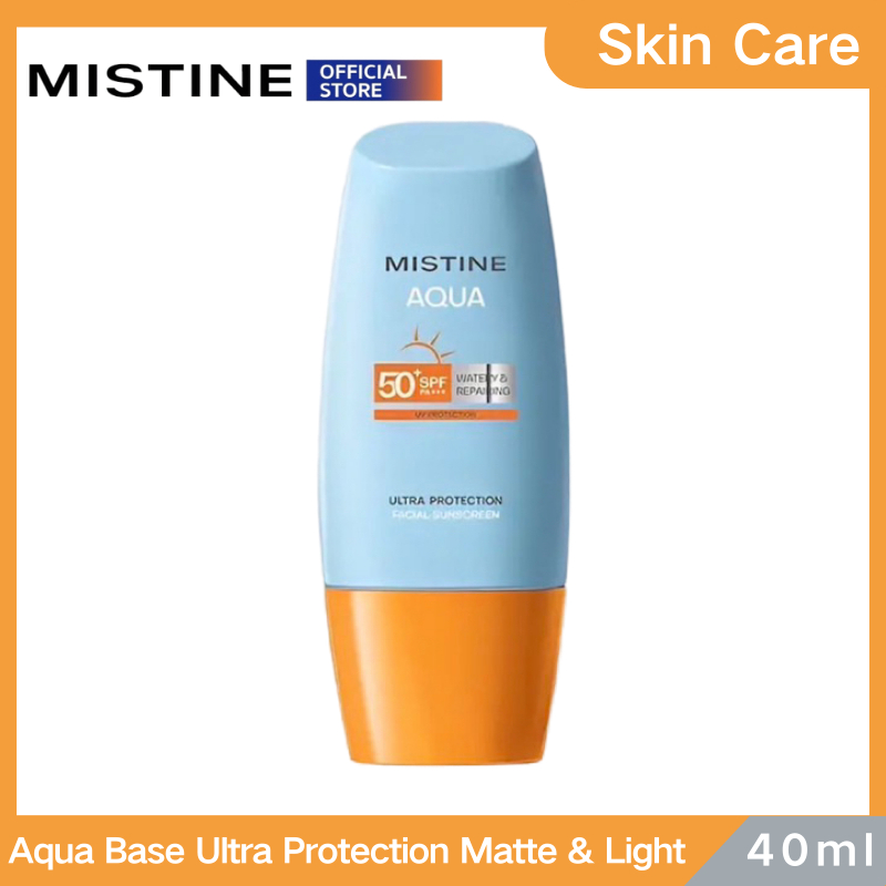 MISTINE Aqua Base Ultra Protection Matte & Light Facial Sunscreen Pro SPF50+ PA++++ 40ml ...