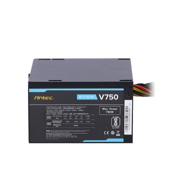 POWER SUPPLY (อุปกรณ์จ่ายไฟ) ANTEC ATOM V750 - 750W (BLACK) (ATX) | Shopee Thailand