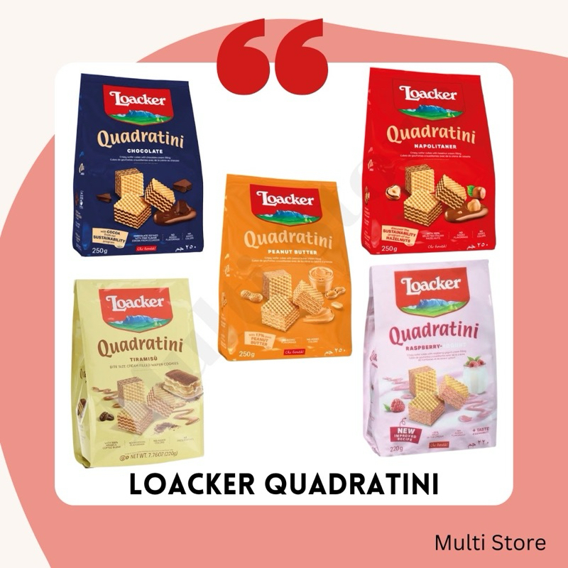 Loacker Quadratini 220g-250g ~ ล็อคเกอร์ เวเฟอร์สอดไส้หลายรสชาติ ...