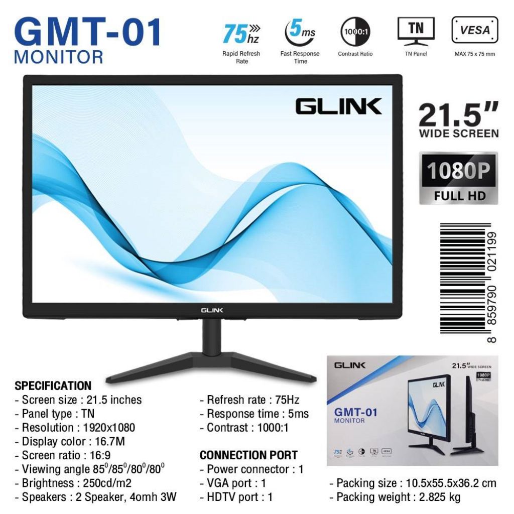 จอคอมพิวเตอร์ Monitor Glink รุ่น GMT-01 และ GLK-GMT-01S ขนาด21.5นิ้ว | Shopee Thailand