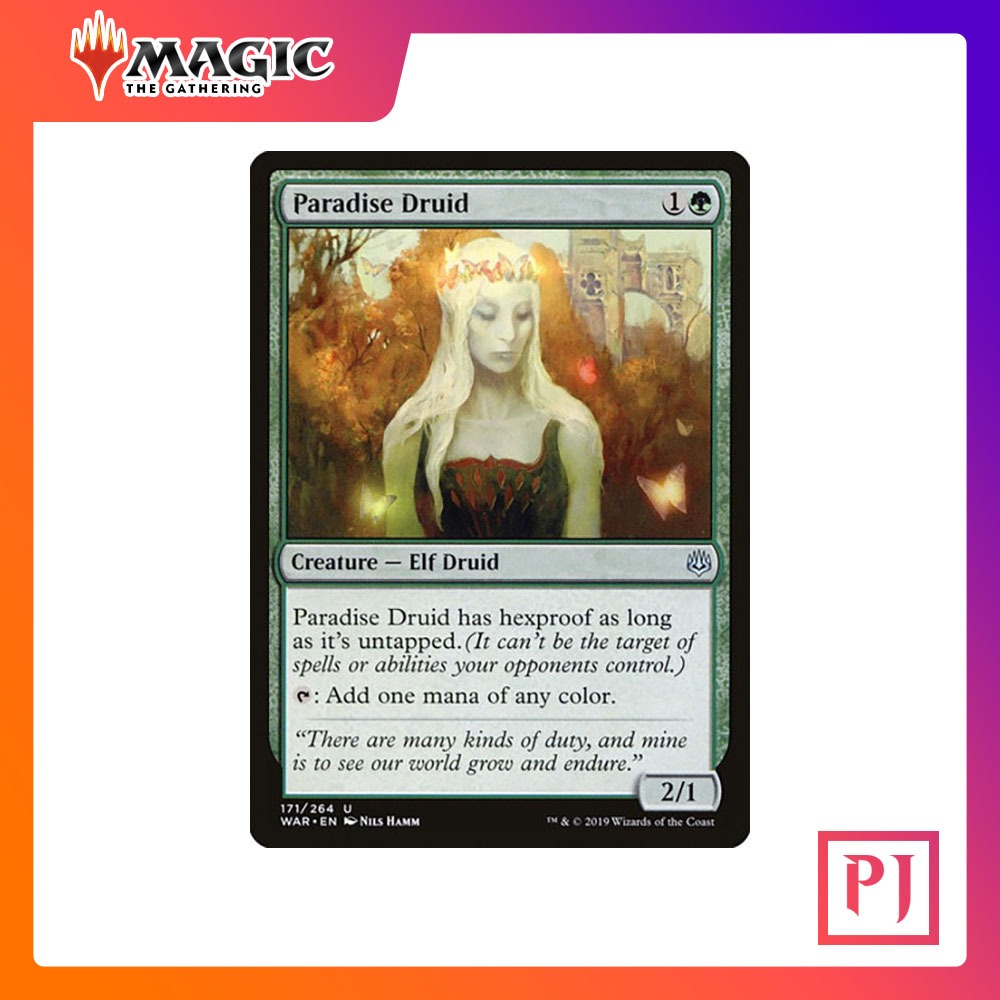 [MTG] Paradise Druid [WAR] [GREEN] [UNCOM] [NORMAL] [ENG] (การ์ดเมจิค ...