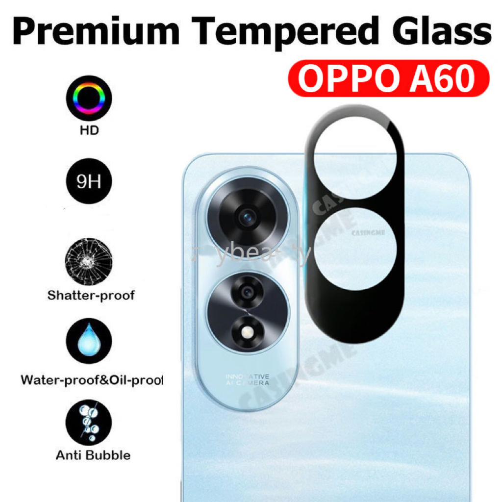3Dฟิล์มครอบเลนส์กล้อง for oppo A60 4Gฟิล์มกล้อง คลุมทั้งหมดกล้องมองหลังป้องกันแสงสะท้อนแก้วแบบเท ...