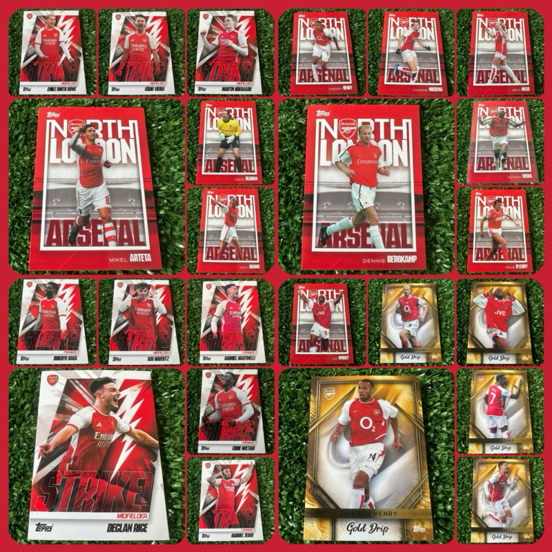 การ์ดบอล อาเซน่อล กล่อง Topps Arsenal Team Set 2023-24 (ชุดอินเสิร์ช ...
