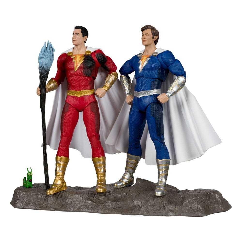 McFarlane Toys 7" : SHAZAM (BATTLE DAMAGE) & FREDDIE FREEMAN (GOLD ...