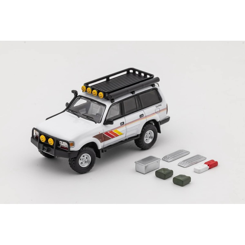Toyota Land Cruiser Lc80 + Off-road Accessories Diecast model White ...