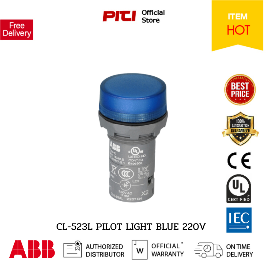 ABB CL2-523L PILOT LIGHT BLUE 220V | Shopee Thailand