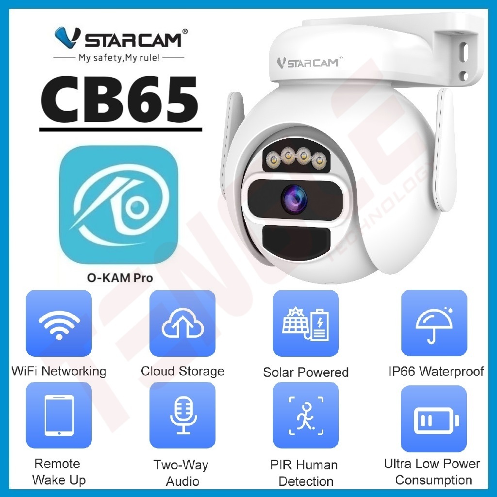 VSTARCAM CB65 SUPER HD 1296p 3.0MegaPixel กล้องวงจรปิด กล้องโซล่าเซลล์ ...