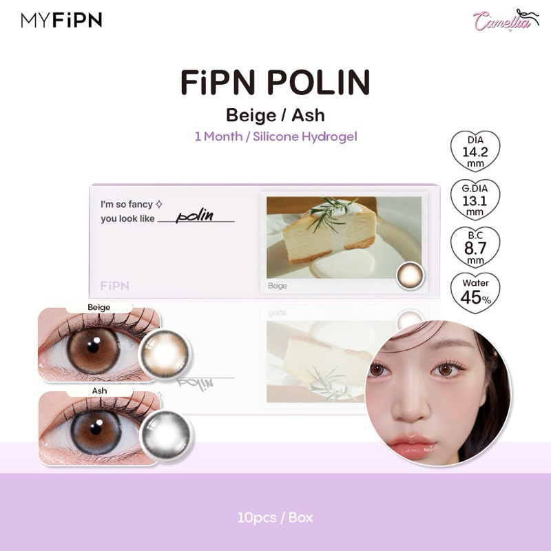 MYFiPN รุ่น FiPN Polin สี Beige / Ash แบบรายวัน คอนแทคเลนส์เกาหลี 1 กล่องมี 5 คู่ | Shopee Thailand