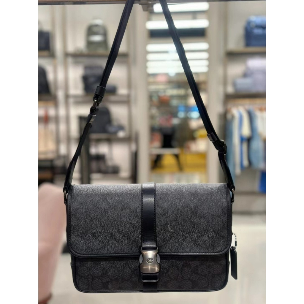 แท้ League Messenger Bag CU042 ผู้ชาย กระเป๋าสะพายข้าง COAC H กระเป๋า ...