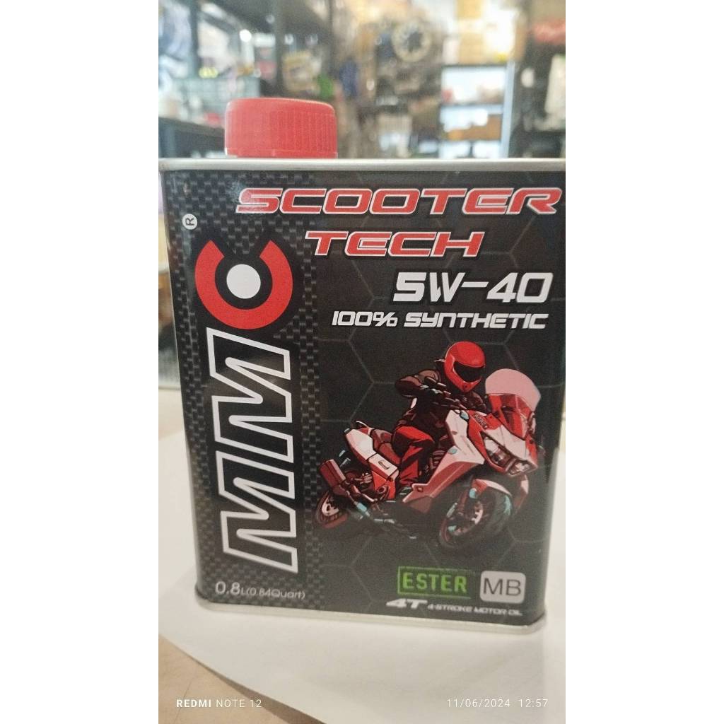 (API SP) MMC Scooter tech 5w-40 100% Synthetic with ESTER ขนาด 0.8 ลิตร ...