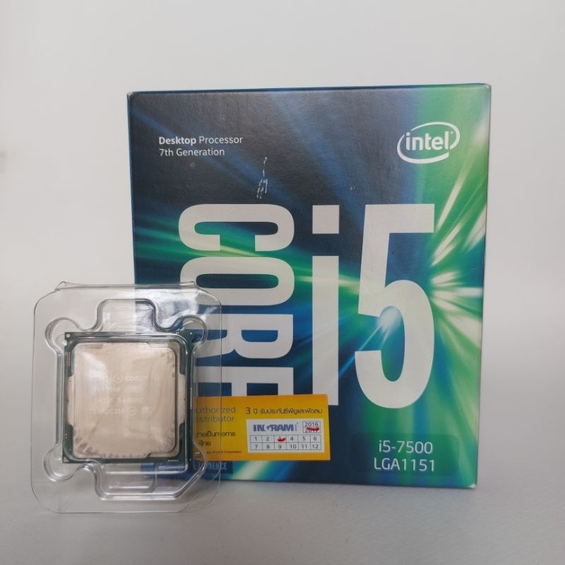 ซีพียู CPU Intel Core i5 7500 LGA 1151 มีกล่อง มีพัดลม ไม่มีซิลิโคนแถม ...