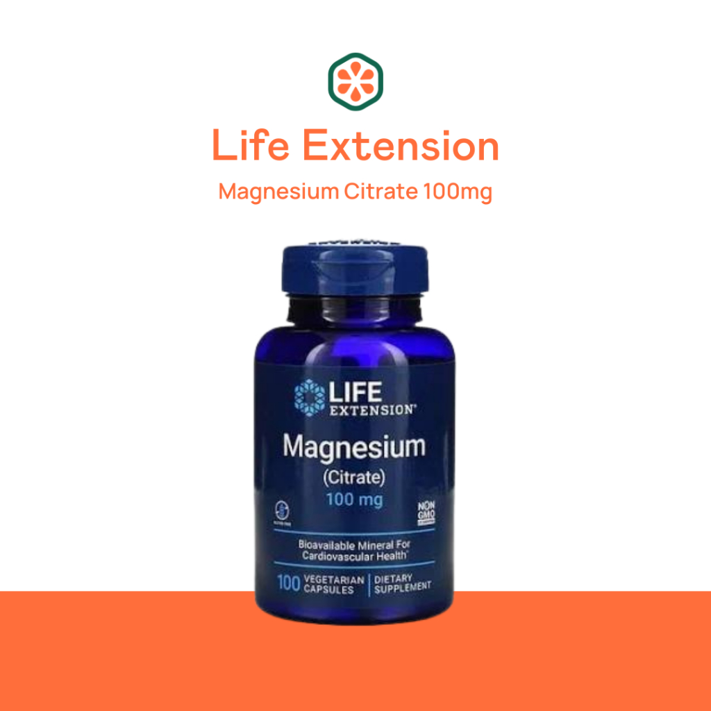 Life extension Magnesium Citrate 100 mg [100 Capsules] l แมกนีเซียม ซิ ...