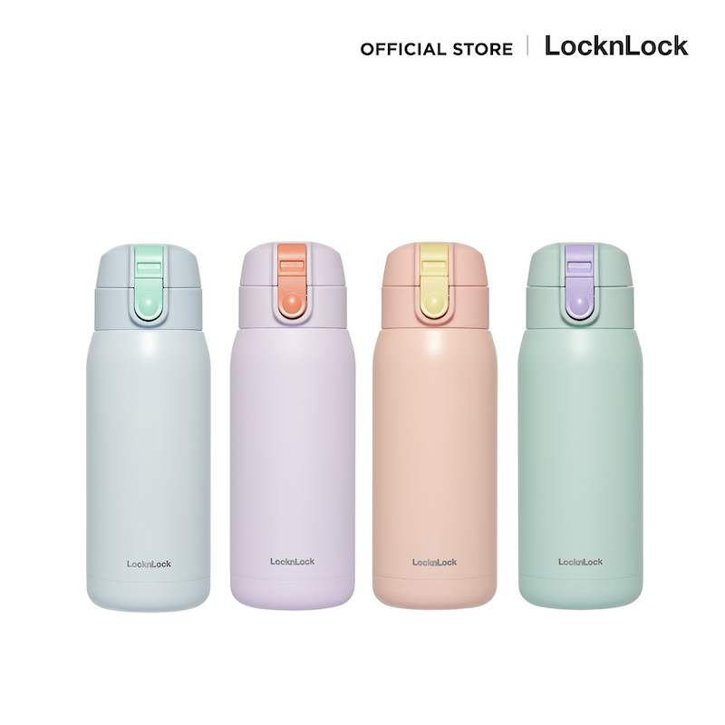 LocknLock กระติกน้ำเก็บอุณหภูมิ Cotton Candy One-Touch Tumbler ความจุ ...