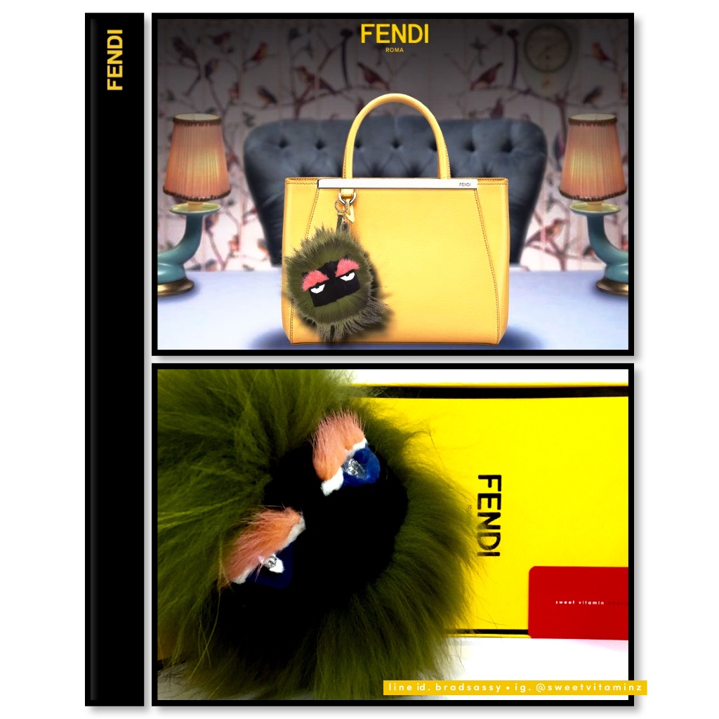 FENDI Crystal Eyed Monster (Green) Bag Bug Charm (Keychain): ที่ห้อย ...