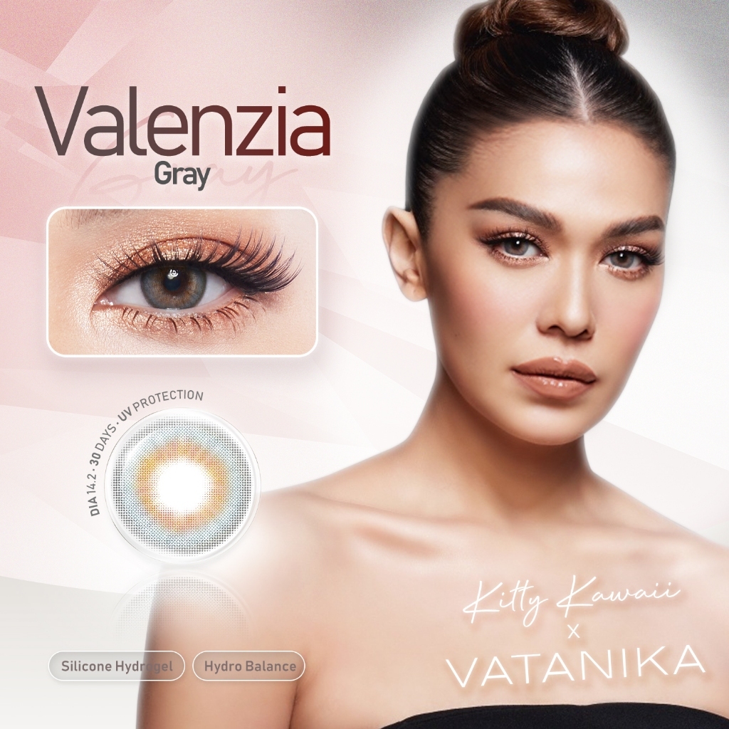 Valenzia Gray Contact Lens Kitty Kawaii x VATANIKA lens คอนแทคเลนส์ ค่าสายตา รายเดือน แพร วทานิ ...
