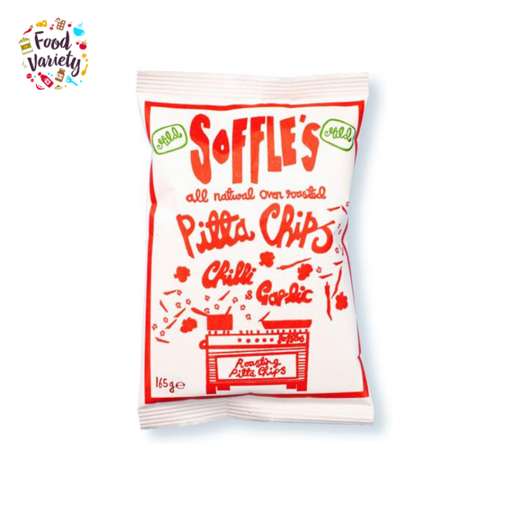 Soffles Chilli & Garlic Mild Pitta Chips Share Bag 165g ซอฟเฟลส์ พริก ...
