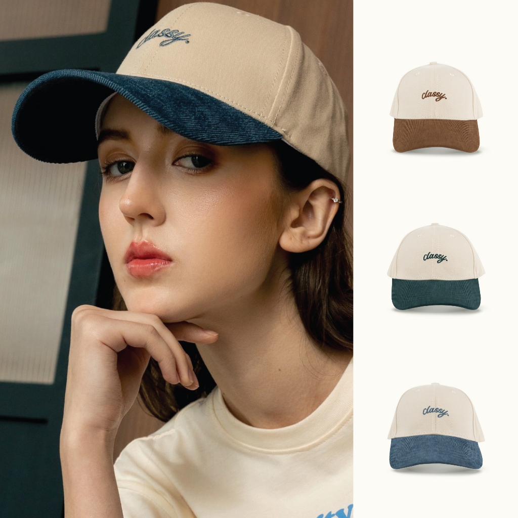 Classy - หมวกแก็ป Two Tone ปักโลโก้ รุ่น Two Tone Cap | Shopee Thailand