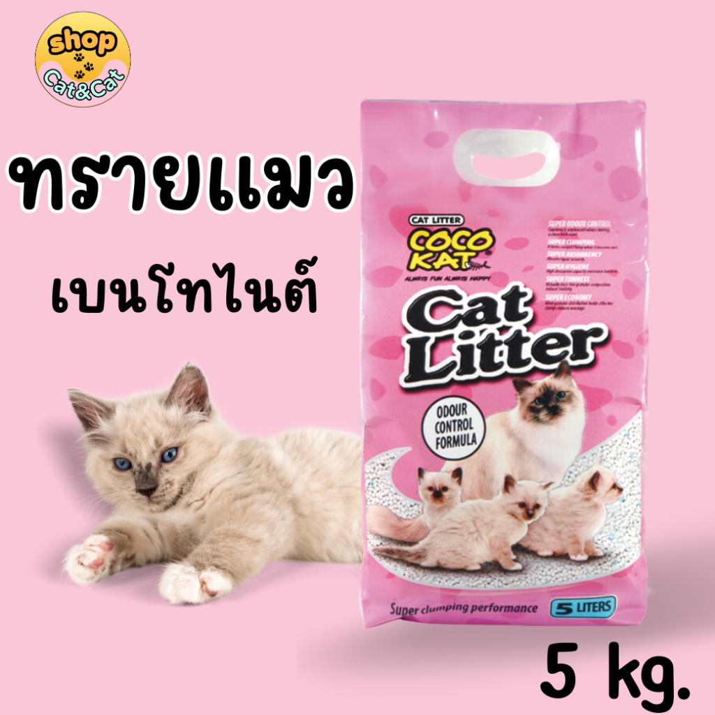 ทรายแมว ภูเขาไฟ โซเดียม เบนโทไนต์ เกรดโรงพยาบาลสัตว์ 5 kg. | Shopee Thailand