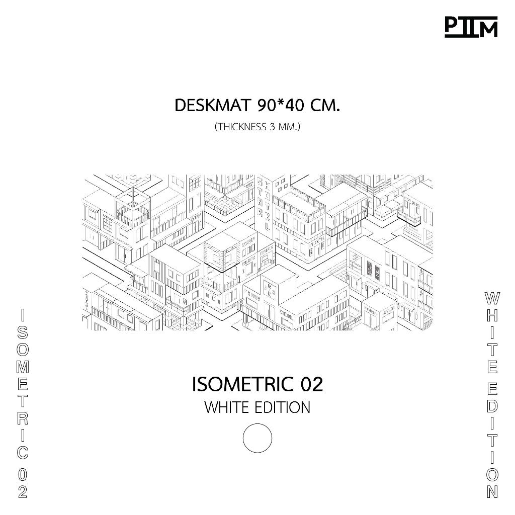 แผ่นรองเมาส์ ขนาด 90x40 ซม. แผ่นรองเม้า รุ่น ISOMETRIC 02 White edition | Shopee Thailand