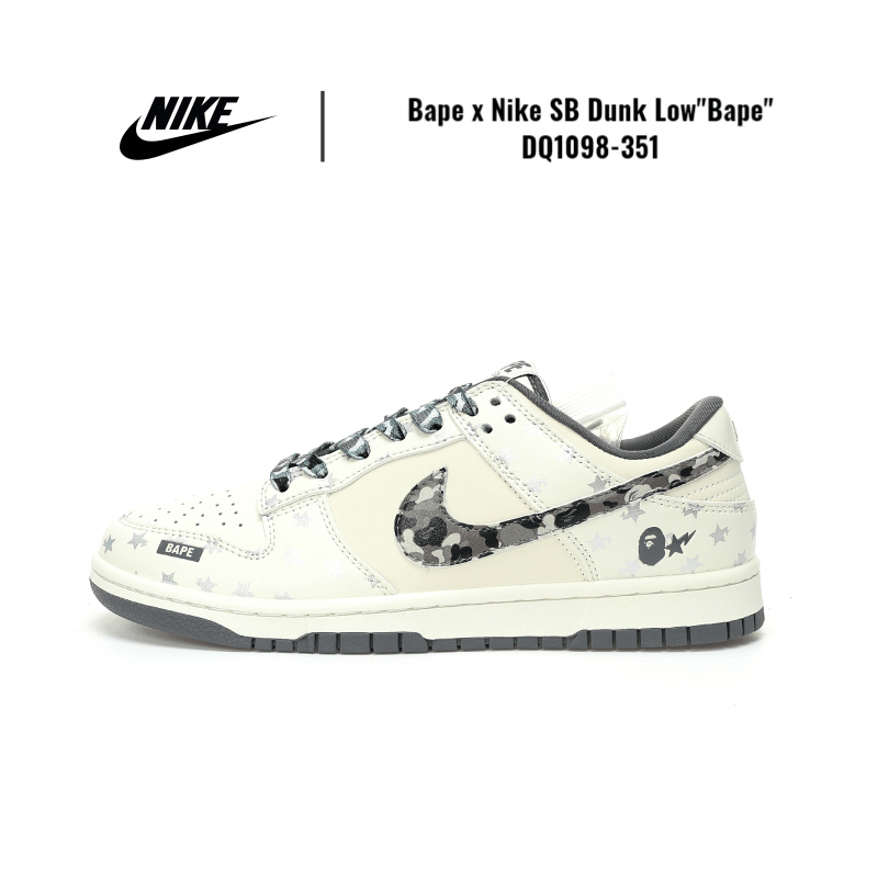 A APE BAPE X NIKE SB DUNK LOW "BAPE" รองเท้าสเก็ตบอร์ดแบบสบาย ๆ DQ1098 ...