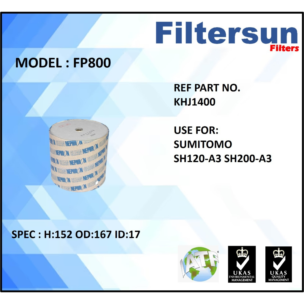ไส้กรองไฮดรอลิค SUMITOMO SH120-A3 SH200-A3 | Shopee Thailand