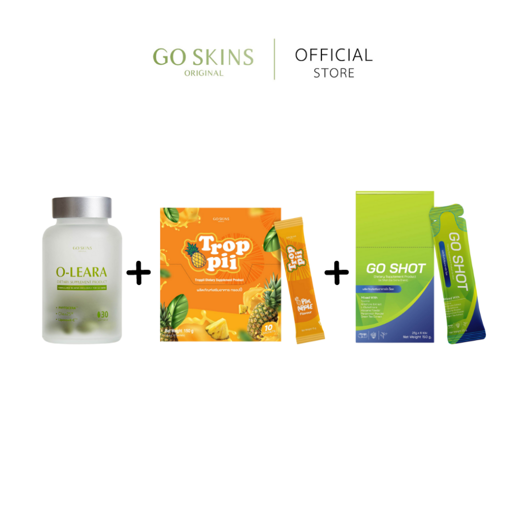 Go Skins Welcome Set (Oleara + Troppii + Go Shot): บำรุงผิว (30 เม็ด ...