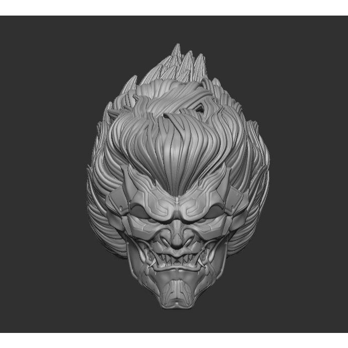 Samurai Red Hood - Head for Action Figures 3D print model 3D print ...