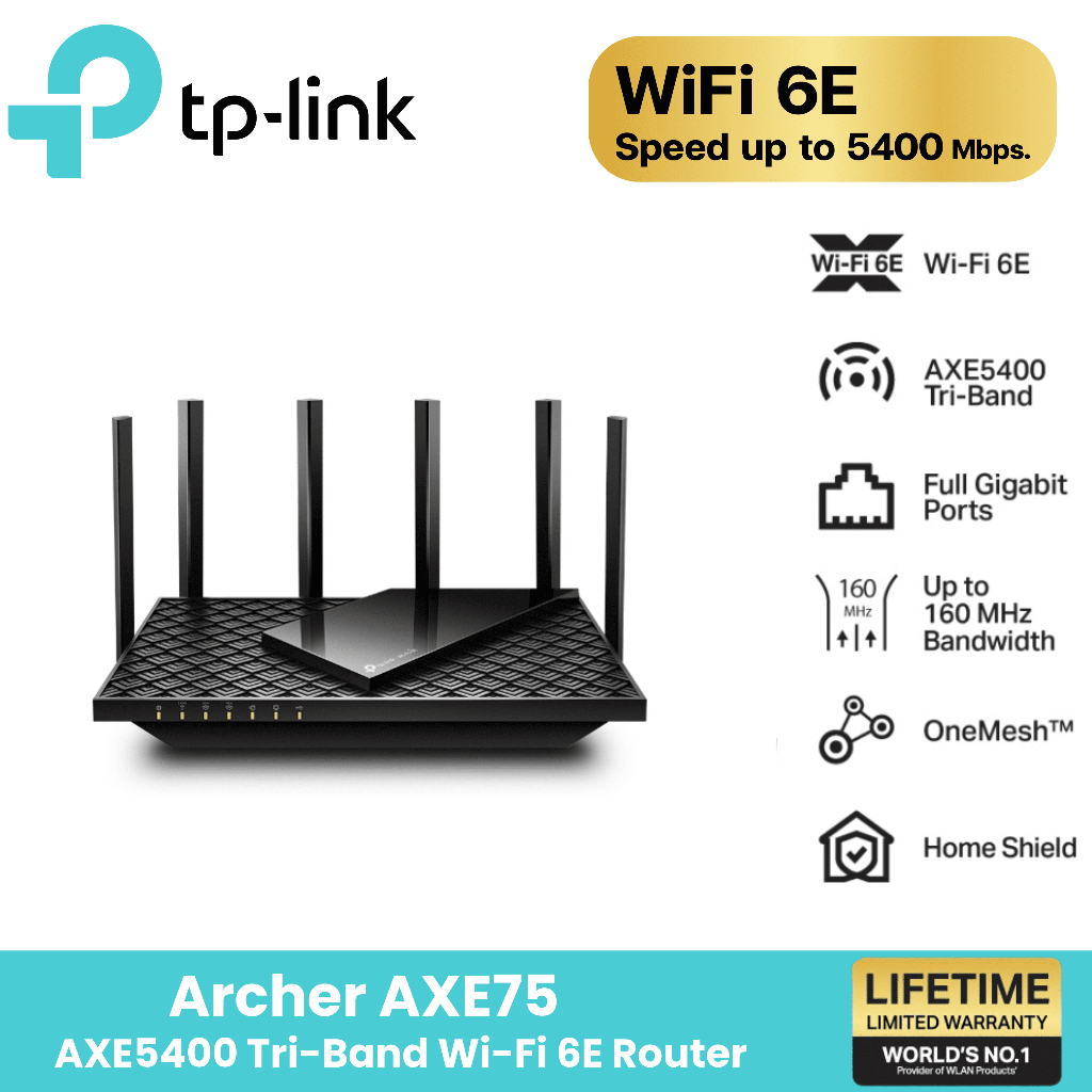 TP LINK Archer AXE75 AXE5400 Tri-Band – เทคโนโลยี WiFi AXE5400 แบบ Tri ...