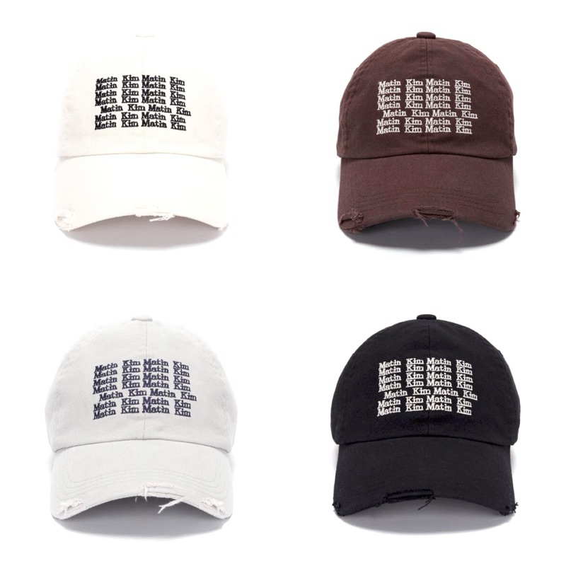 พร้อมส่ง MATIN KIM LETTERING WASHED BALL CAP ♡♡ | Shopee Thailand