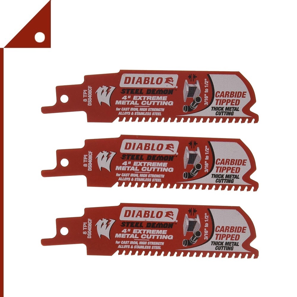 Diablo : DBODS0408CF3* ใบเลื่อยตัดโลหะ Carb Tip Metal Reciprocating 4 ...