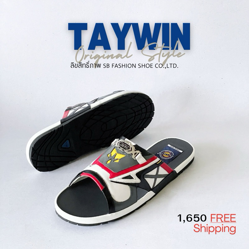 รองเท้าเทวินแท้ 💯 ไม่พอดีเปลี่ยนได้ รุ่นพื้นบาง ไซส์ 39-45 รองเท้าแตะหนัง ผู้ชาย เทวินทร์ Taywin ...