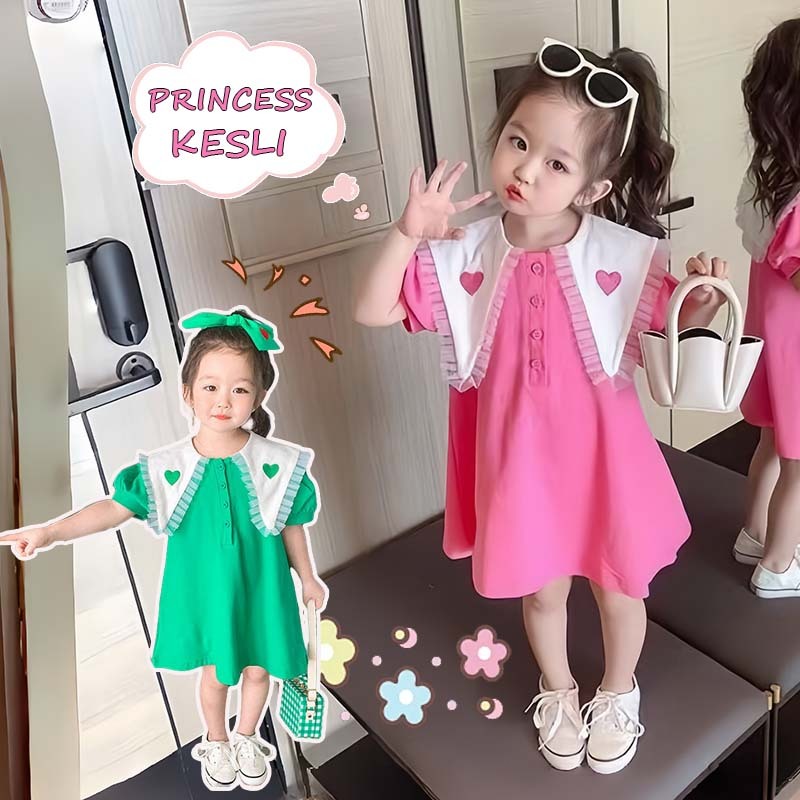 PRINCESS KESLI ชุดเดรส แฟชั่นฤดูร้อน สไตล์เกาหลี สําหรับเด็กผู้หญิง ...