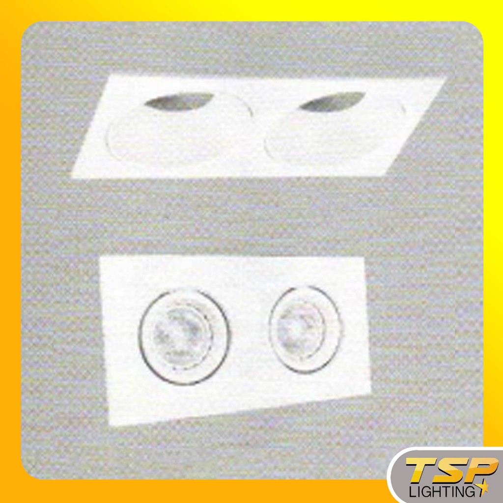 TSP Lighting │ โคมดาวน์ไลท์ LED ฝังฝ้า2ช่อง / ดาวน์ไลท์ LED ฮาโลเจ่น 2 ...