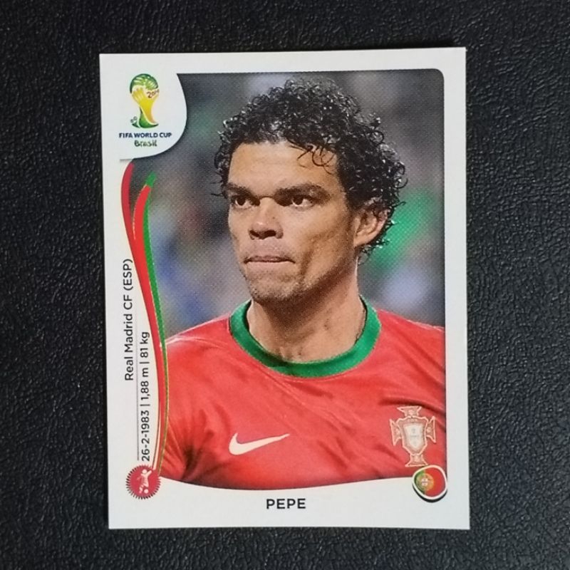 สติ๊กเกอร์นักฟุตบอล เปเป้ PEPE PANINI 2014 FIFA WORLD CUP BRASIL ...