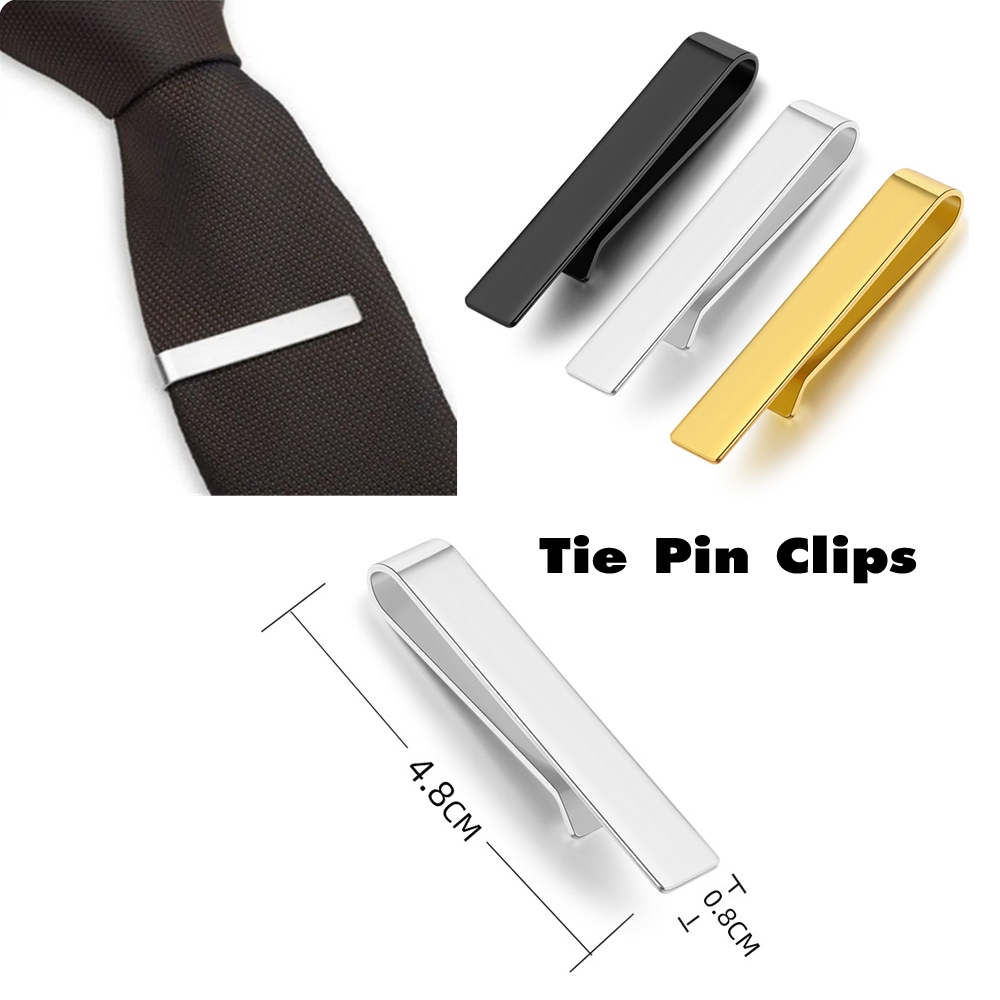 คลิปหนีบเนคไท แบบโลหะ Classic Men Tie Pin Clips of Casual Style Tie ...