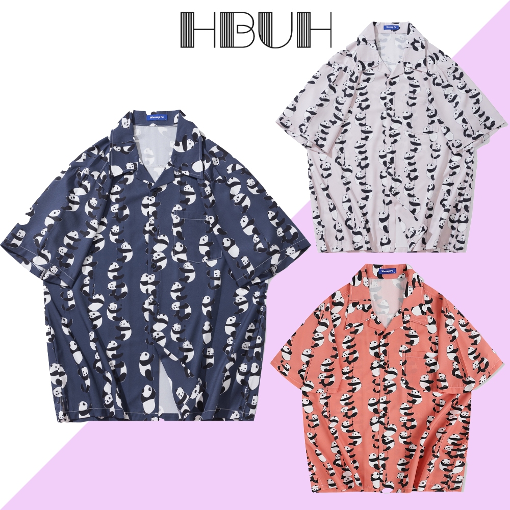 HBUH 2025 เสื้อฮาวาย เสื้อเชิ้ตสงกรานต์ลายดอก hawaiiสไตล์เกาหลี（ลายแพน ...