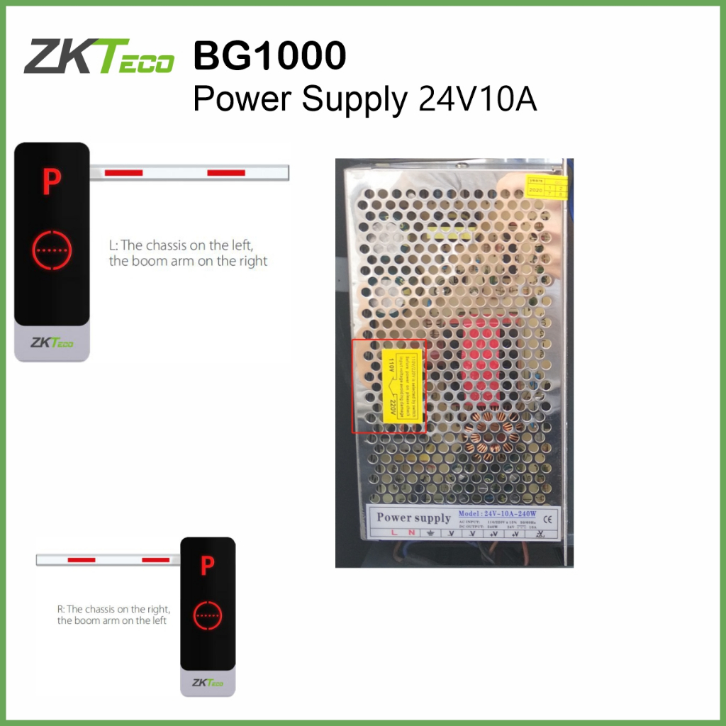 ZKTeco ภาคจ่ายไฟไม้กั้นรถยนต์รุ่น BG1000 | Shopee Thailand