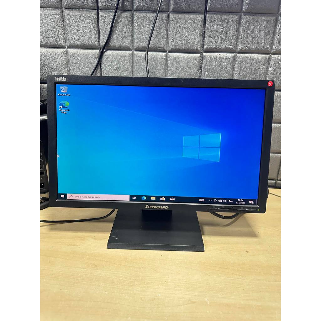 จอคอม 20นิ้ว 75GHZ.Lenovo ThinkVision LT2024 TN LED backligh มือ2สภาพดี ...