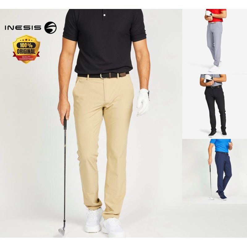 กางเกงกอล์ฟขายาวผู้ชาย รุ่น WW500 (สีเบจ/สีกากี/สีเบจอ่อน/สีเทา/สีดำ ...