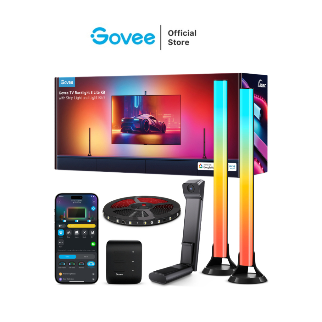 ไฟตกแต่ง Govee TV Backlight Kit 3 Lite with RGBIC Light Bar (55~65 inch) | Shopee Thailand
