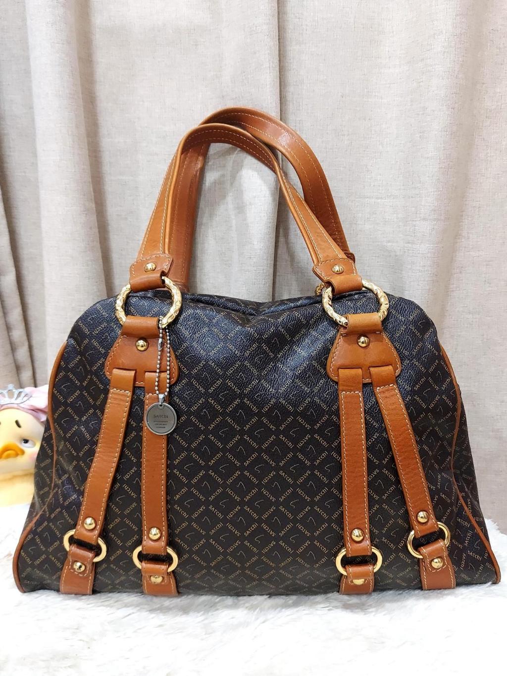 SATCHI Hand Bag แบรนด์แท้ ของแท้ กระเป๋ามือสอง ทรงคล้องไหล่ แบรนด์แท้ ...